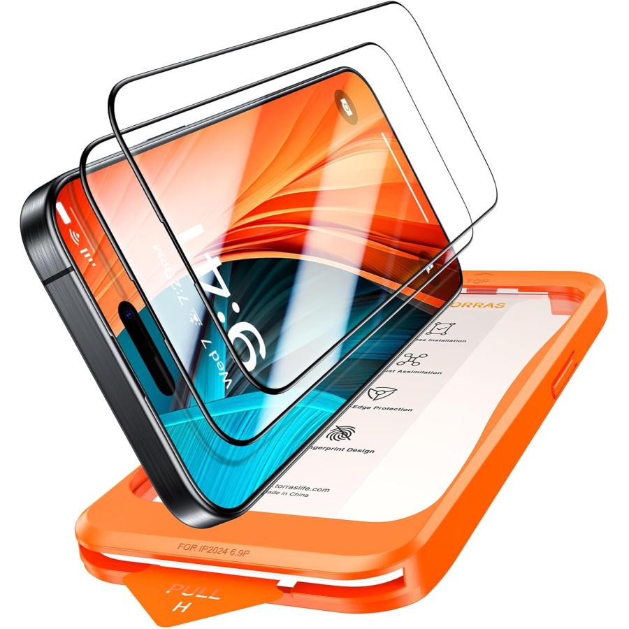 TORRAS iPhone16promax iPhoneガラスフィルム iPhone 16 promax 用 ガラスフィルム 正規品 耐衝撃 ...