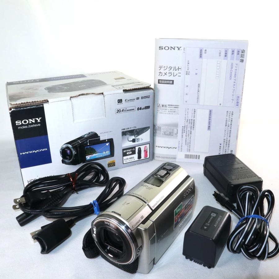 SONY HDR-CX590V シャンパンシルバー デジタルビデオカメラ k2215 : りんすまいる - 通販 - Yahoo!ショッピング