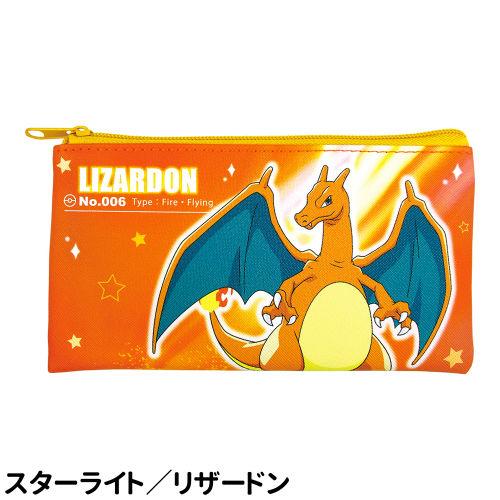 T'S FACTORY ポケットモンスター フラットマルチポーチ PM-553389 /スターライト／ピカチュウ リザードン ルカリオ ...