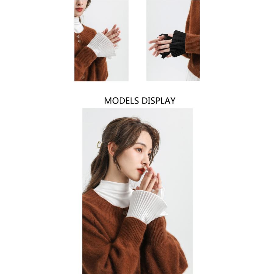 付け袖 レディース プラスワンアイテム レイヤード風 ブラウス フリル シアー :09AE1549:rioty (リオティ) - 通販 - Yahoo!ショッピング