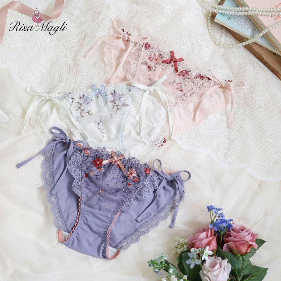 Risa Magli リサマリ リボンショーツ フィオナ Risamagli ショーツ かわいい フェミニン プチプラ レディース インナー 2402 904 : Risa Magli ...