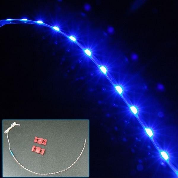 側面発光 SMD LEDテープ ライト 30cm 防水 ブルー 青 シリコン ランプ イルミ ルーム テール スモール デイライト ポジション ...