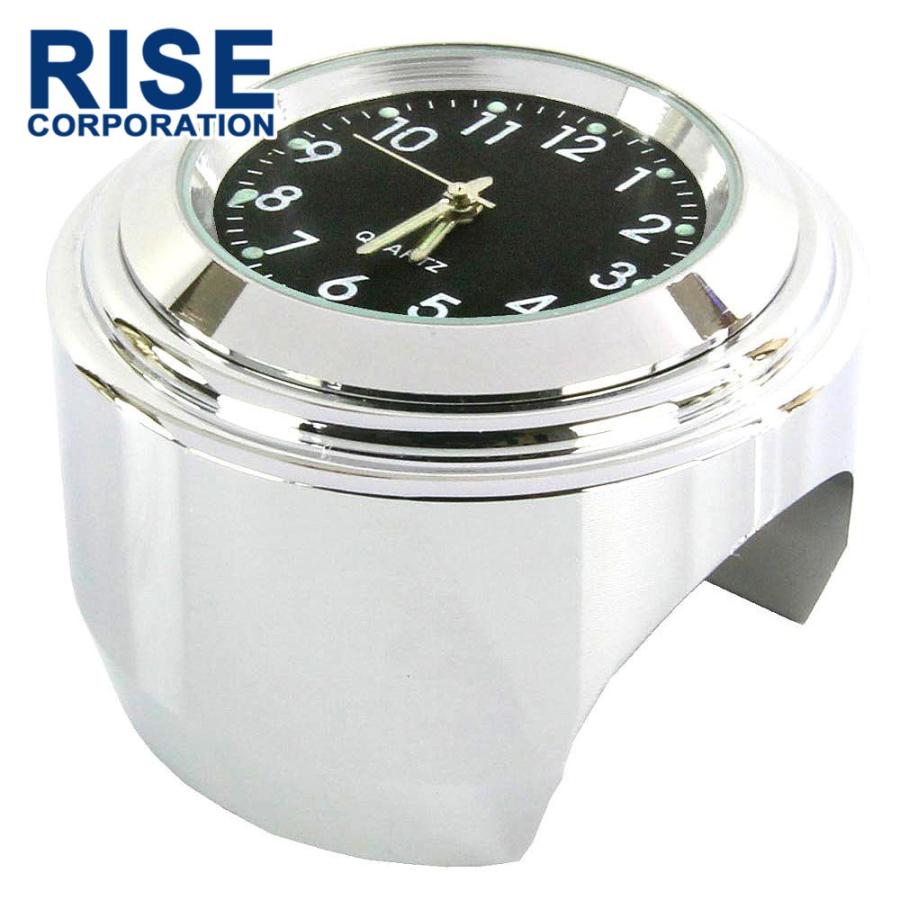 汎用 バイク用 アナログ時計 ハンドルマウント バーマウント シルバー アナログクロック 時計 メッキボディ : RISEダイレクトショップ ...