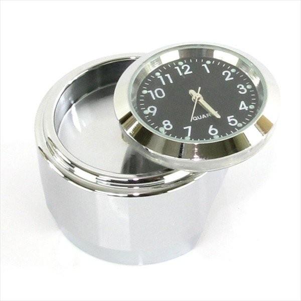 汎用 バイク用 アナログ時計 ハンドルマウント バーマウント シルバー アナログクロック 時計 メッキボディ : RISEダイレクトショップ ...