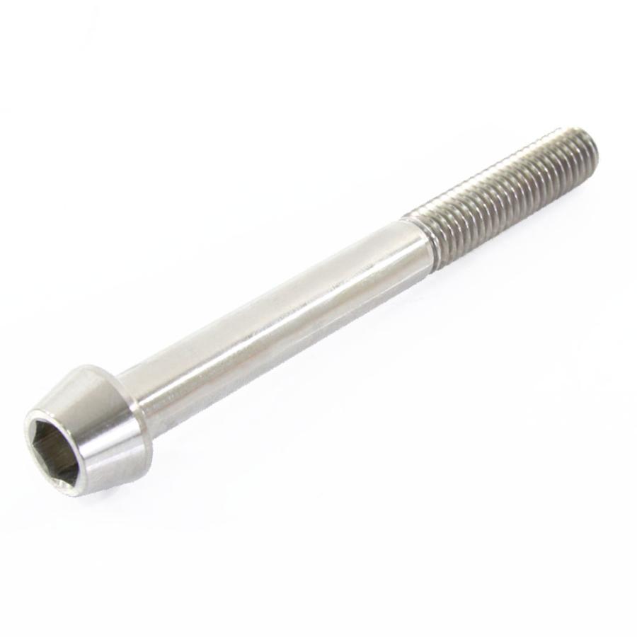M6×60 P1.00 チタンボルト 1本 6mm 60mm ピッチ1.00 シルバー テーパーボルト キャップボルト クランクケース バイク ポイントカバー カウル 車 自転車 : RISE ...