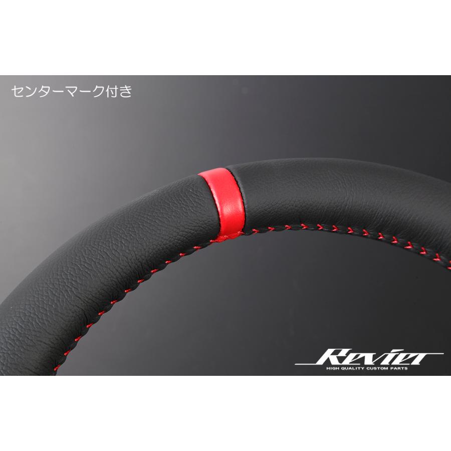 スバル車専用 オールレザーステアリング D型ガングリップ形状 純正交換式 ST-SPDE-BPBL-ALL-BK-RE-BE REIZ Revier [レッドステッチ] : カーパーツ ...
