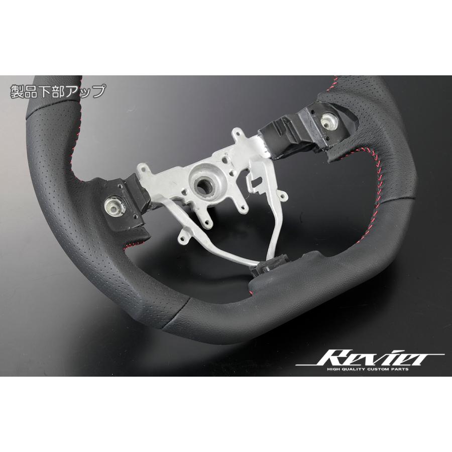 スバル車専用 オールレザーステアリング D型ガングリップ形状 純正交換式 ST-SPDE-BPBL-ALL-BK-RE-BE REIZ Revier [レッドステッチ] : カーパーツ ...