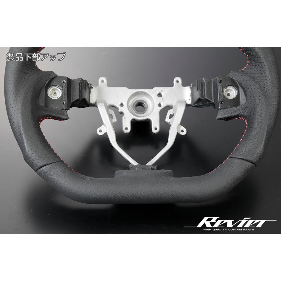 スバル車専用 オールレザーステアリング D型ガングリップ形状 純正交換式 ST-SPDE-BPBL-ALL-BK-RE-BE REIZ Revier [レッドステッチ] : カーパーツ ...