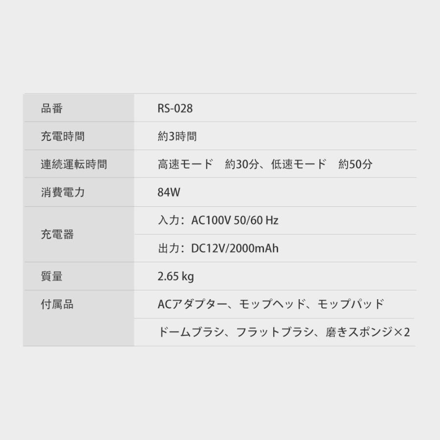 電動モップ モップ 電動 回転モップ クリーナー コードレス電動モップ バスポリッシャー お風呂掃除 RS-028 : Risou 公式Yahoo!店 - 通販 - Yahoo!ショッピング