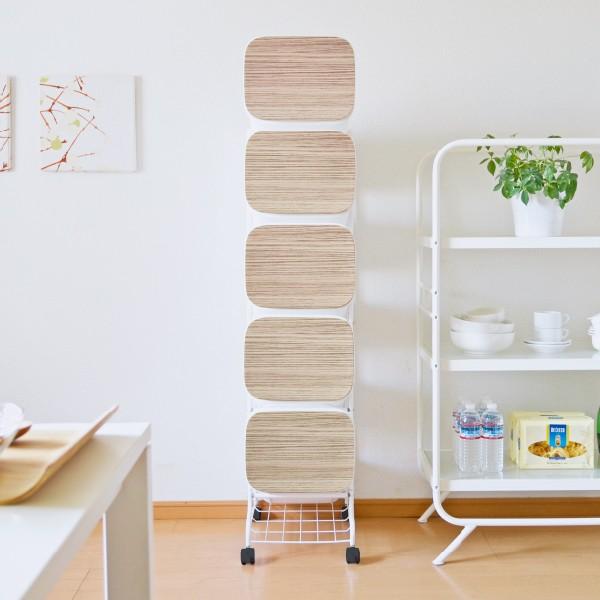 RISUスタンドダストボックス5P ゴミ箱 分別 スリム おしゃれ キャスター フタ付き 95L :16790-7:Living雑貨 リスonlineshop - 通販 - Yahoo!ショッピング