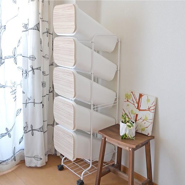 RISUスタンドダストボックス5P ゴミ箱 分別 スリム おしゃれ キャスター フタ付き 95L :16790-7:Living雑貨 リスonlineshop - 通販 - Yahoo!ショッピング
