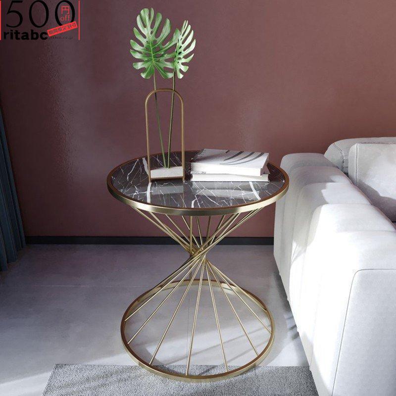 高品質★丸型コーヒーテーブル 大理石製ソファーコーナーテーブル ナイトスタンド サイドテーブル リビング*寝室用テーブル 花台 J135-141 : ritabc - 通販 - Yahoo ...