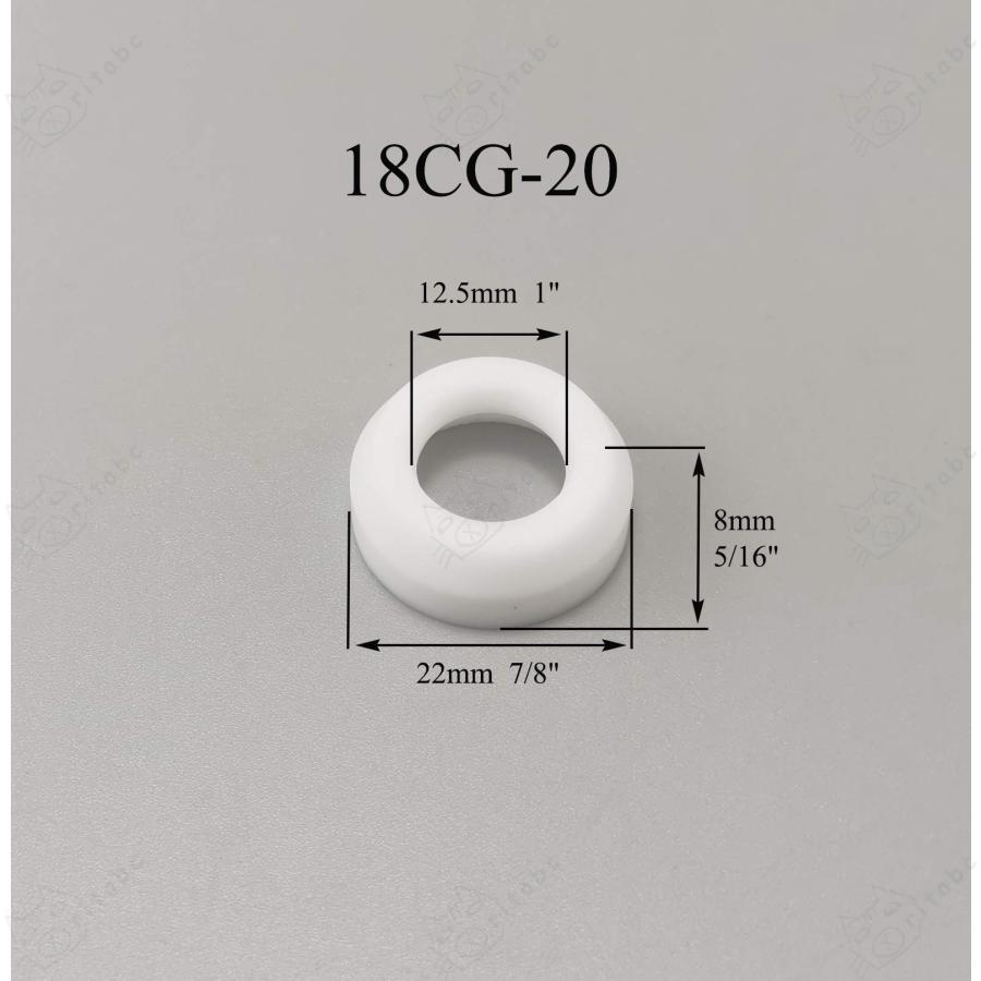 RIVERWELD 5個 18CG-20 ガスケット DB PTA SR WP-17 18 26 に適合 TIG溶接トーチ : ritabc ...