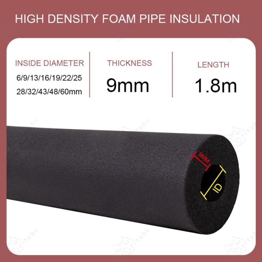 フォームパイプ断熱材 保温チューブ 内径6 10 13 16 19 22 25 28 32 43 48 60mm チューブカバー ハンドルグリップサ :m221675357255:ritabc ...