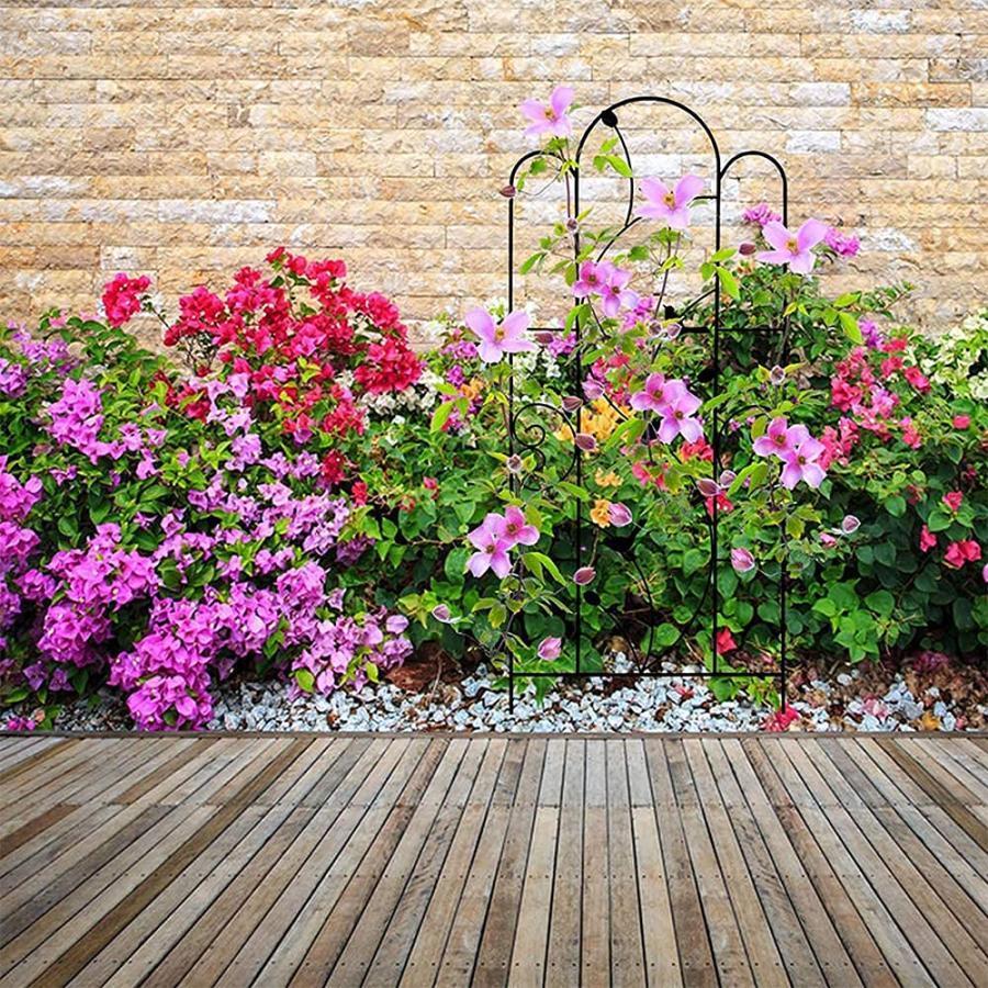 【3枚セット】 ガーデントレリス ガーデンフェンス 園芸支柱 フラワースタンド 連結可能 誘引作業 ローズトレリス 花壇フェンス アイアントレリス つ : ritabc - 通販 ...