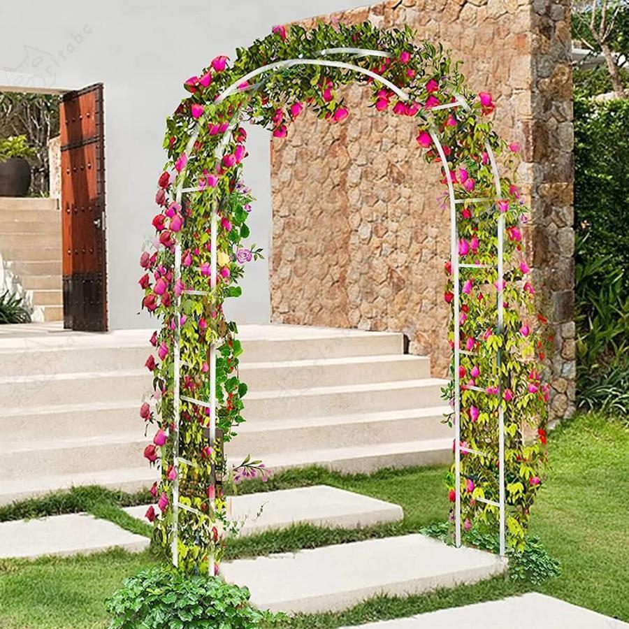 ブランド登録なし ブラック アイアンアーチ ガーデン バラのアーチ パーゴラ ガーデニング 結婚式 装飾ラウンド アーチ diy 大型 ローズアーチ 頑丈で安定 ホワイ : ritabc ...