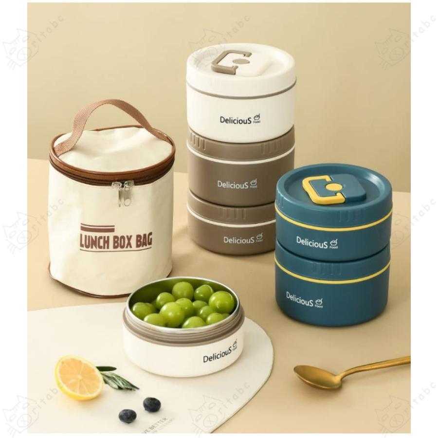 保温弁当箱 [ご飯容器 真空断熱 ランチジャー 保温スープ容器 ステンレスンチジャー 大型フードサーモスジャー SUS 304 ステンレスランチジャー 弁当箱 シルバー ...