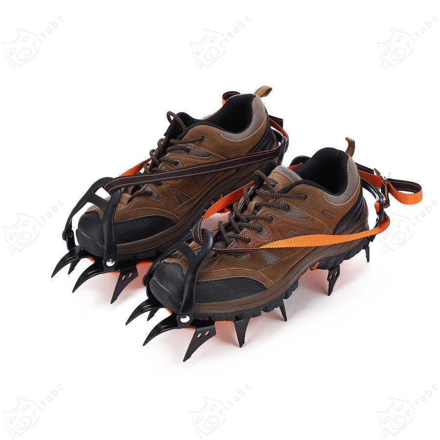 アイゼン 靴底アイゼン アイススパイク 滑り止め 靴用 安全 12本爪 携帯便利 雪道 登山 1ペア入り 急斜面 : ritabc - 通販 - Yahoo!ショッピング