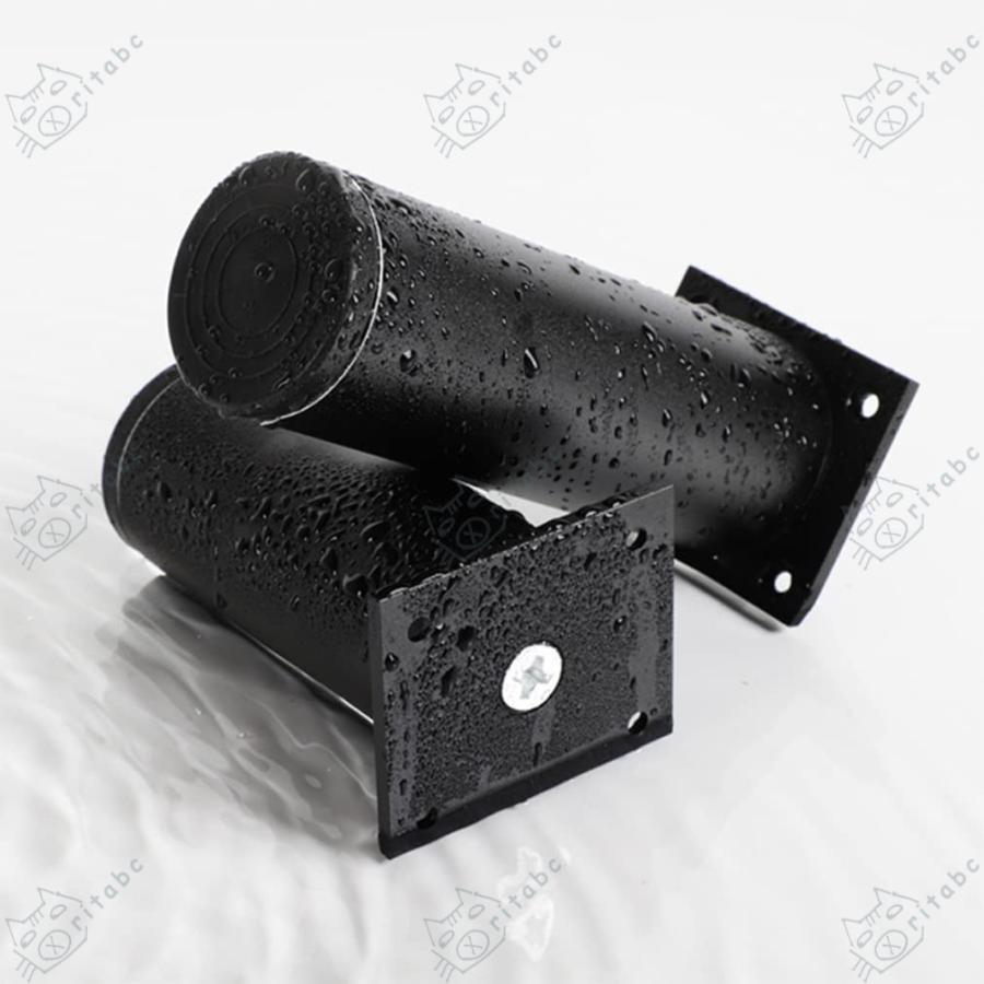 4個 調整可能 家具脚 ブラック 家具足 6-40 cm 調整脚 黒 テーブル 脚 丸型 足の直径：38mm ソファ 交換 アルミ合金 | 陽極酸化表面処理 diy 置き換え足 継ぎ ...