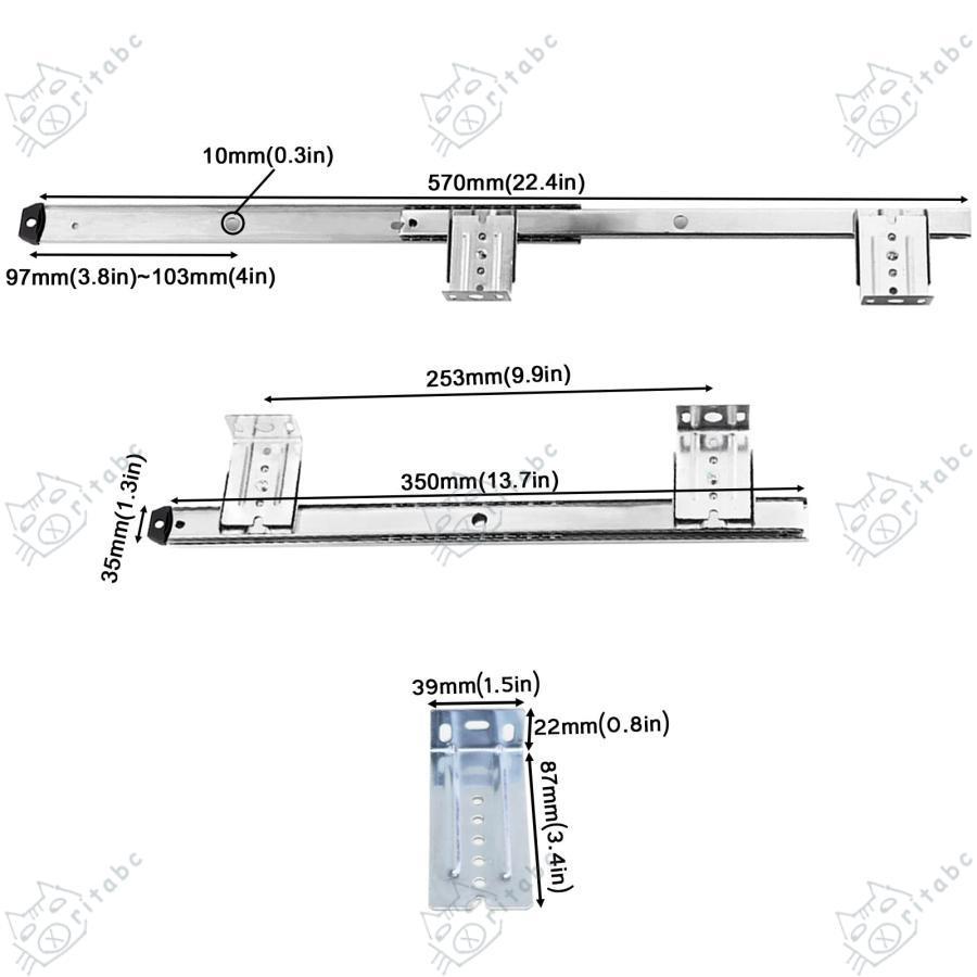 キーボード スライド レール - 引き出し スライド金具 Diy スライドレール、表面が滑らかである、美しく実用的である、取り外しと取り付けが容易、スライドレ : ritabc - 通販 ...