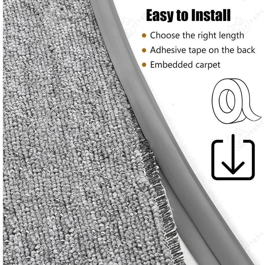見切り材 床 幅3.3cm 床移行ストリップカーペットからタイルへ 長さ 1m 2m 5m 7m 10m 12m 15m 柔軟なPVCラグエッジトリム 玄関マットフロアマットラッピングエ ...