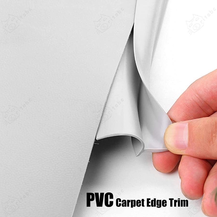 見切り材 床 幅3.3cm 床移行ストリップカーペットからタイルへ 長さ 1m 2m 5m 7m 10m 12m 15m 柔軟なPVCラグエッジトリム 玄関マットフロアマットラッピングエ ...