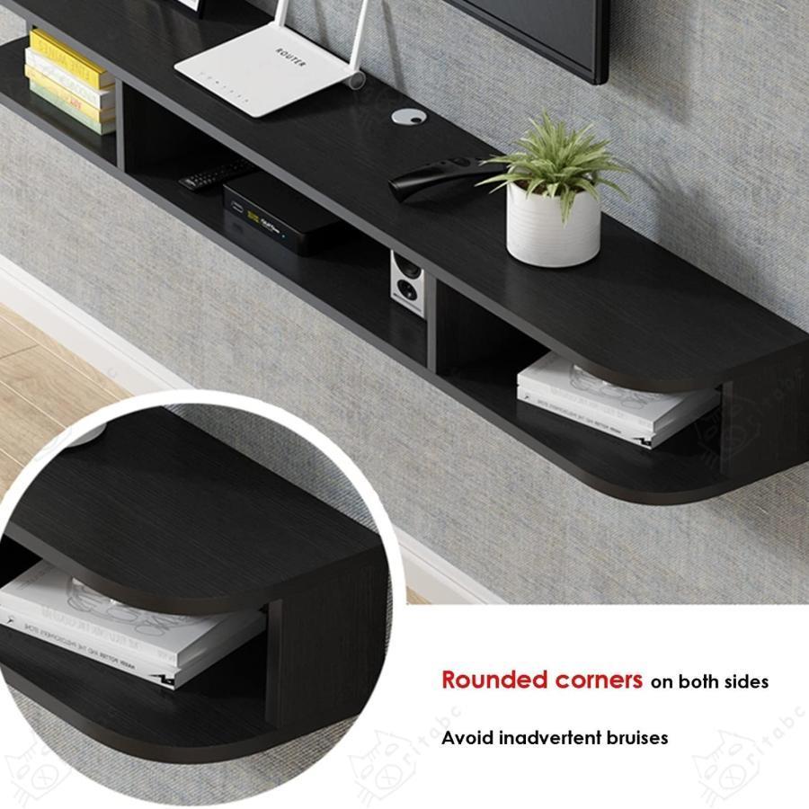 壁掛けテレビスタンド - テレビ ローボード、テレビボード、メディアコンソールスタンドテレビ収納棚、リビングルーム寝室用フローティングテレビスタンドエンタ :p21149403cedd ...