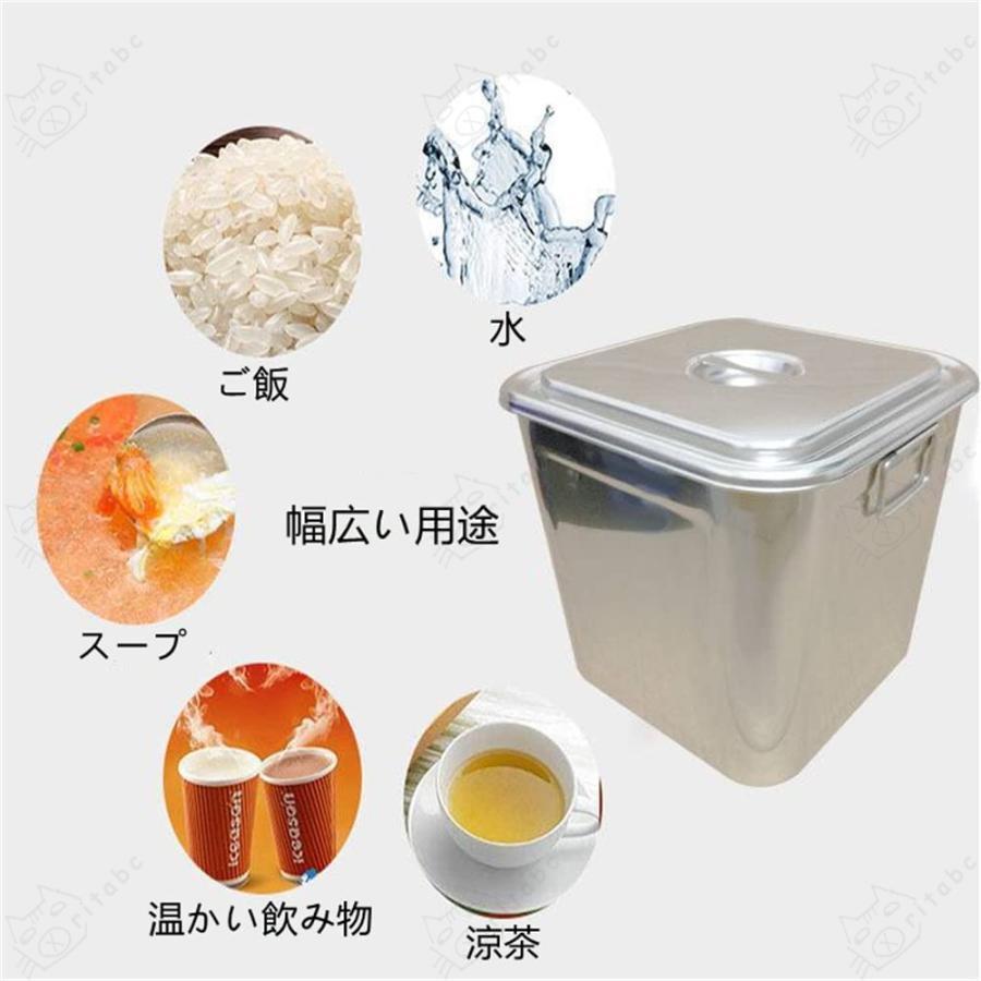 寸胴鍋 四角い 業務用 蓋付き ずんどう鍋 両手鍋 大在庫ポット食品グレードいステンレススチール製 台所の器 洗いやすい ガスコンロ保存容器 給食缶 電磁調理器 :p211522052a93 ...