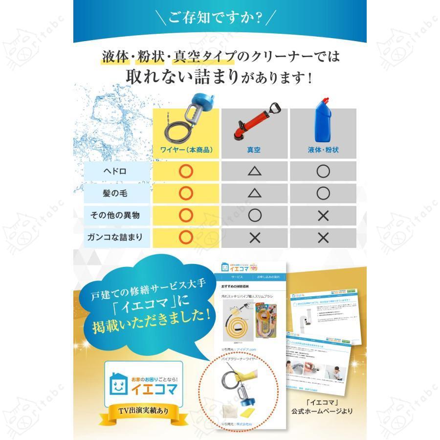 オマヒット パイプクリーナー ワイヤー 排水溝 つまり 手袋 保管袋 スポンジ 説明書付 家庭で使える (5m) :p211926579002:ritabc - 通販 - Yahoo!ショッピング