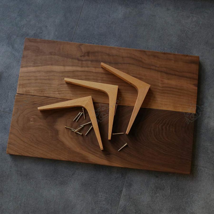 2個 棚ブラケット、diy 棚 壁 取り付け、棚受け 木製、無垢材の棚支え ブラケット、l字 棚板 おしゃれ 棚受け金具、転倒防止 補強 金具、ねじを含む、棚受け ア ...