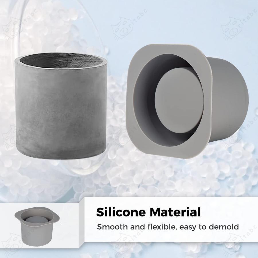 植木鉢 シリコンモールド 2個 コンクリート プランター ポット型 丸形&四角形のコンクリートポット型 花瓶 シリコン型 DIY 手作 : ritabc - 通販 - Yahoo!ショッピング