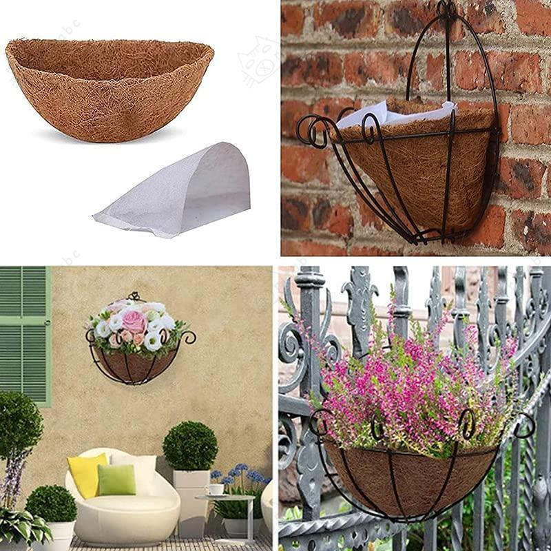 2個セット ヤシマット ハンギングバスケット 半円形 25cm/30cm/35cm/40cm 取り替えココライナー 寄せ植え 植木鉢 プランター 吊り :p213056366457 ...
