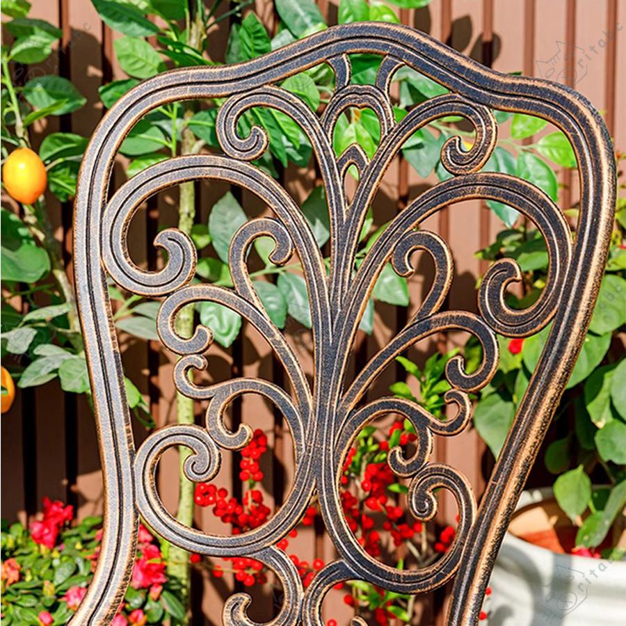 ガーデン3点セット アルミ鋳物ガーデンテーブル3点セット ガーデンファニチャー ガーデンチェア ガーデンテーブル アウトドア 庭 バルコニー テラス 鋳物 : ritabc - 通販 ...