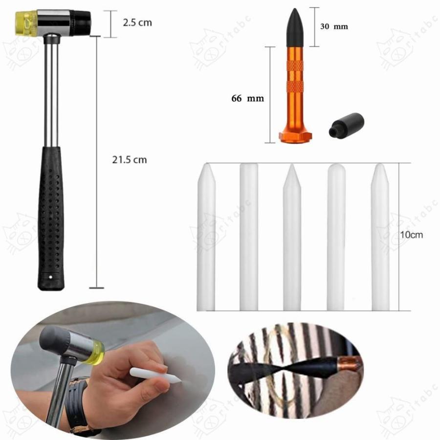 車 デントリペア ツール セット 凹み直し 板金道具 へこみ修理キット 車凹み修復 車修復工具 車補修 DIY修理工具 凹み修理 修理工具 デントツールセ : ritabc - 通販 ...