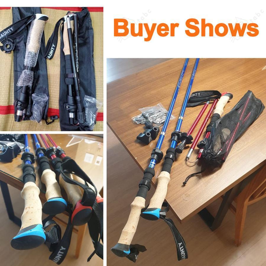 トレッキングポール 折りたたみ アンチショックノルディック登山用ストック 軽量 アルミニウム合金伸縮可能登山ストック 遠足 ハイキング ウオーキング バックパ : ritabc - 通販 ...