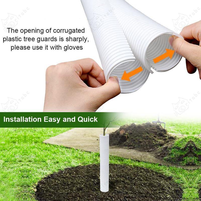 ツリー ガード 植物プロテクター 6個 苗木カバー 屋外植物保護ラップ 低木カバー 犬猫/動物から保護 設置簡単 保護 防寒 霜よけ 防虫 対策 園芸 : ritabc - 通販 ...