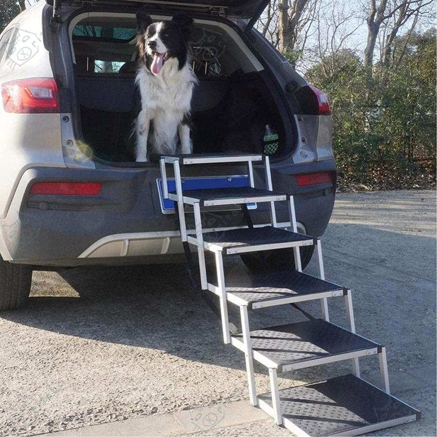 ペットステップ|ドッグステップ|折りたたみ式アルミ合金ペット犬用階段|トラック車用の犬用登山はしご|小型犬から大型犬までのペット用ステップ|ポータブルペッ : p21564845f9f6 ...