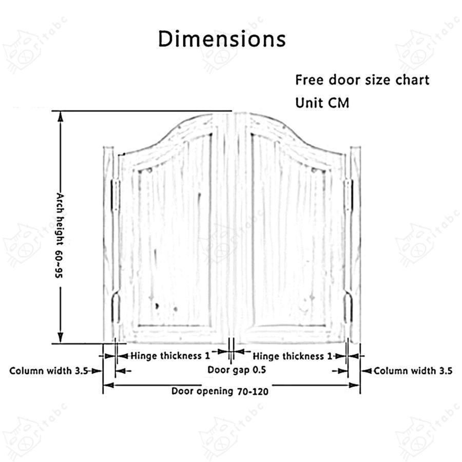 カフェドアーズ スイングドア、 家族 ホール ナチュラル 無垢材 パーティション ダブルオープン ウエストドア、 レトロ カウボーイドア 2色 カスタマイズ可能 (C ...