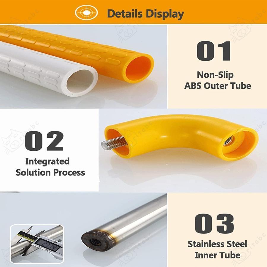 手すり，浴室 手すり，風呂 手すり，トイレ手すり 滑り止めのL字型 浴室手すり 安全発光サークル付き 浴槽手すり 安全手すり 障害のある高齢者の妊娠中 シャワー :p218448143fb3 ...