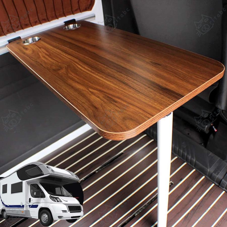 キャンピングカー用のダイニングテーブル、2カップスロット付き丸型RVテーブル、キャンピングカー、ボート、キャラバン、バン、キャンピングカー用家具インテリ : ritabc - 通販 ...