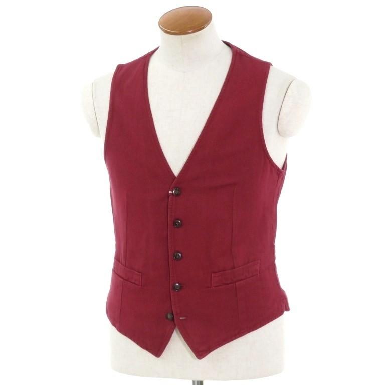 エルビーエム1911 L.B.M.1911 リネンコットン ジレベスト ダークレッド 46 : リタリオリブロ ヤフーショップ - 通販 - Yahoo!ショッピング