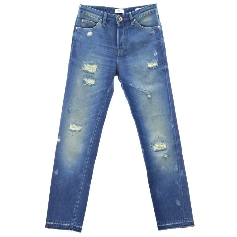 ピーティーゼロチンクエ PT05 BREAKBEAT クラッシュ デニムパンツ ブルー 30 : リタリオリブロ ヤフーショップ - 通販 - Yahoo!ショッピング