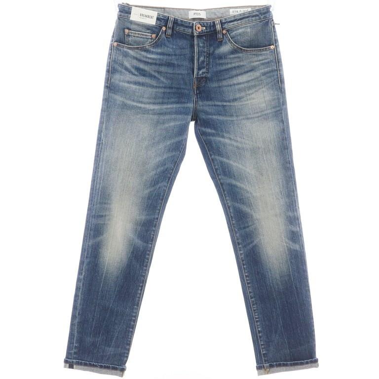 ピーティーゼロチンクエ PT05 BREAKBEAT ウォッシュ加工 ストレッチデニムパンツ ブルー 32 : リタリオリブロ ヤフーショップ - 通販 - Yahoo!ショッピング