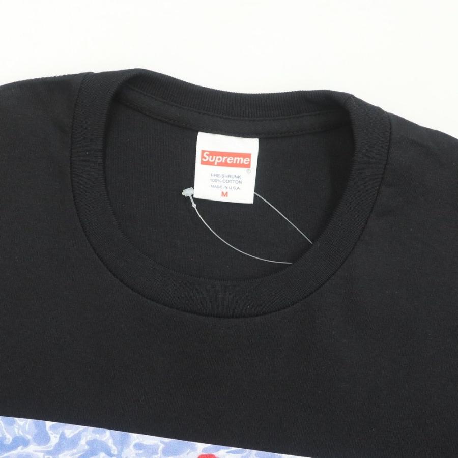 Supreme 【中古】シュプリーム 2022年春夏 Float Tee コットン プリント クルーネック 半袖Tシャツ ブラック【サイズM ...