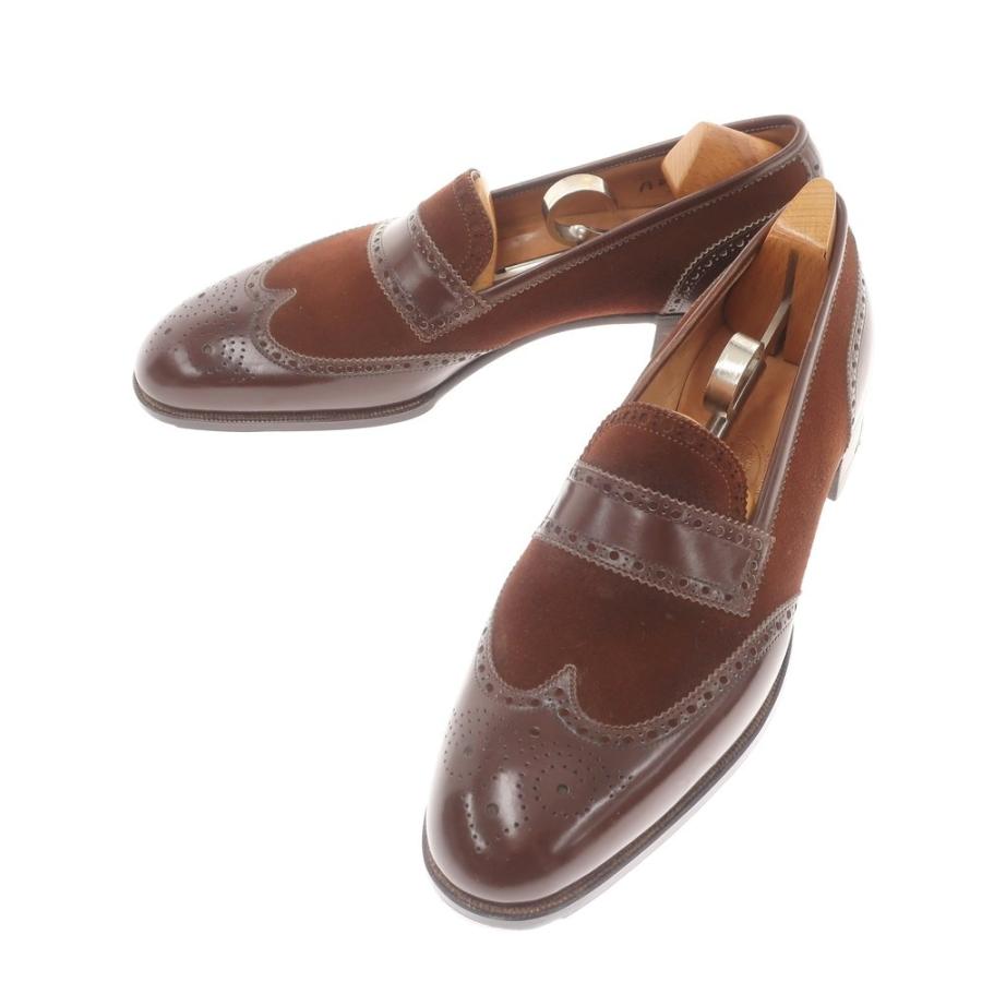【中古】ヘンリーマックスウェル HENRY MAXWELL ウイングチップ コンビ ローファー ブラウン【サイズ6.5位】 : リタリオリブロ ...