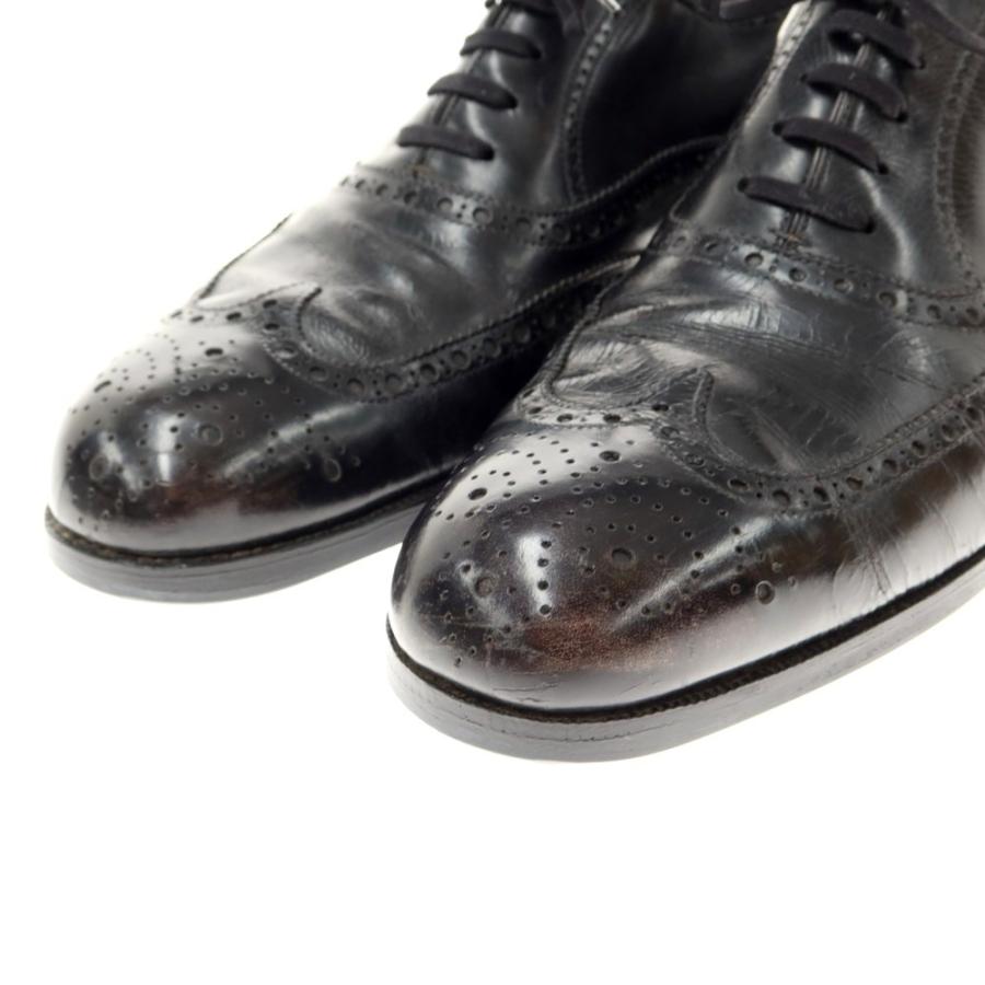 【中古】ヘンリーマックスウェル HENRY MAXWELL ヴィンテージ フルブローグ ドレスシューズ ブラック【サイズ表記なし（8 1/2位 ...