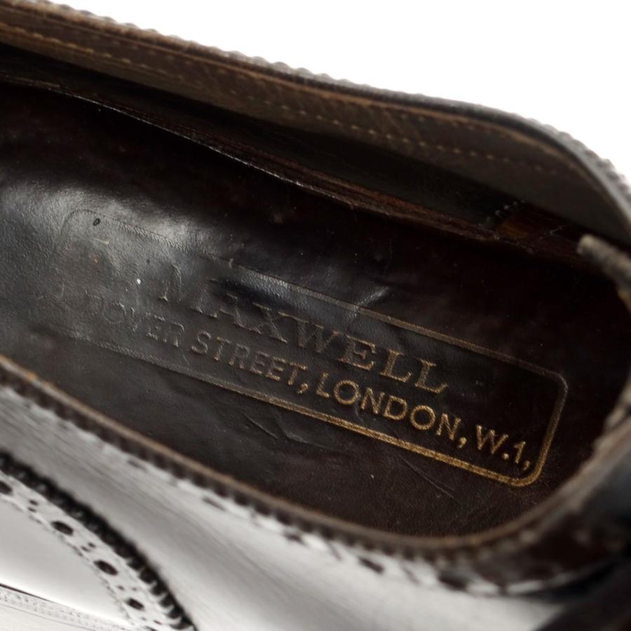 【中古】ヘンリーマックスウェル HENRY MAXWELL ヴィンテージ フルブローグ ドレスシューズ ブラック【サイズ表記なし（8 1/2位 ...