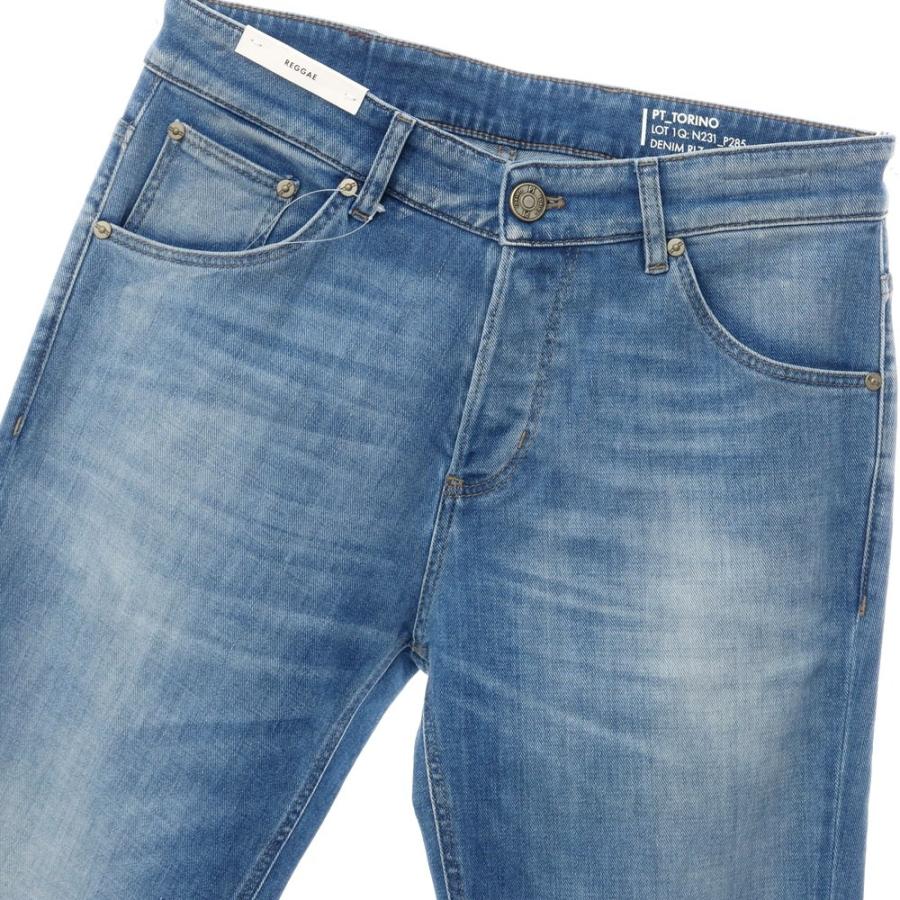 【新品】ピーティートリノ デニム PT TORINO DENIM REGGAE ユーズド加工 デニムパンツ ジーンズ ブルー【サイズ30 ...