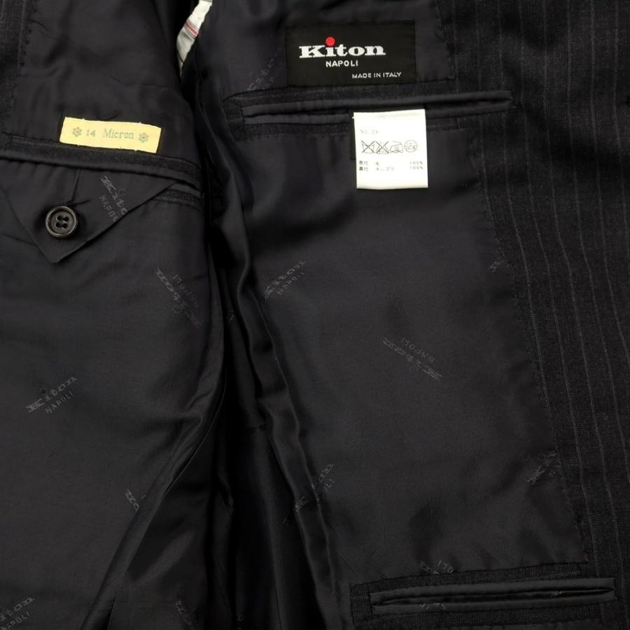 【中古】キートン Kiton super180'sウール ストライプ 3つボタンスーツ ダークグレー【サイズ44】[BPD] : リタリオリブロ ヤフーショップ - 通販 - Yahoo!ショッピング