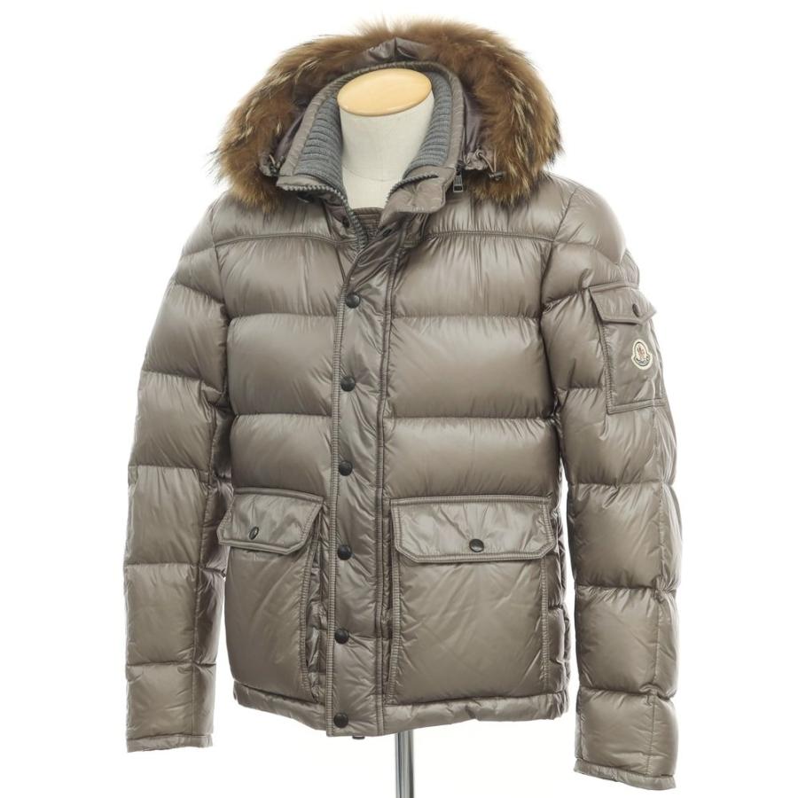 MONCLER 【中古】モンクレール HUBERT ナイロン ダウンジャケット ブルゾン グレージュ系【サイズ1】 : リタリオリブロ ヤフー ...
